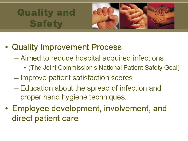 Patient Hand Hygiene Protocol Project By Shannon Dembowske