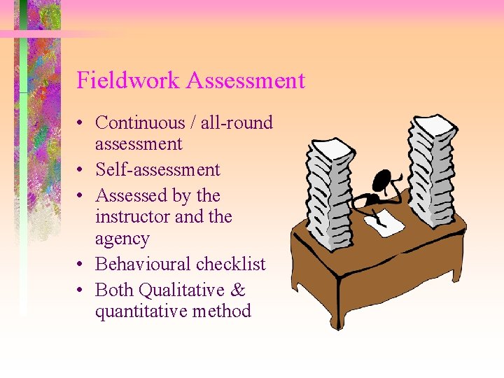 Introduction to Fieldwork Learning Administrative Matters Fieldwork ...