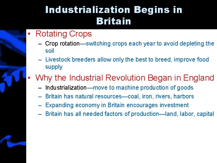 Industrial Revolution 1700 1900 Chapter 25 Section 1