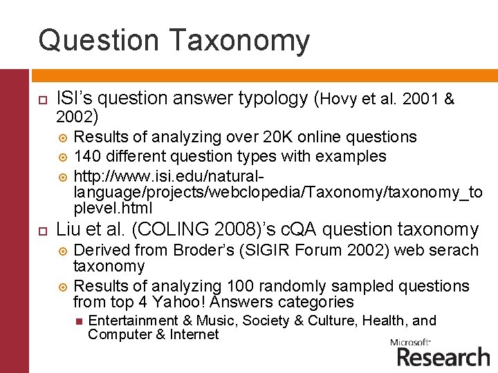 AUTOMATIC QUESTION GENERATION FROM QUERIES NATURAL LANGUAGE COMPUTING