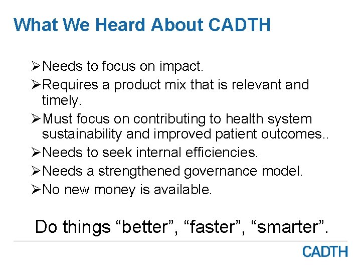 LEADS Impact CADTHs Case Study DR BRIAN OROURKE