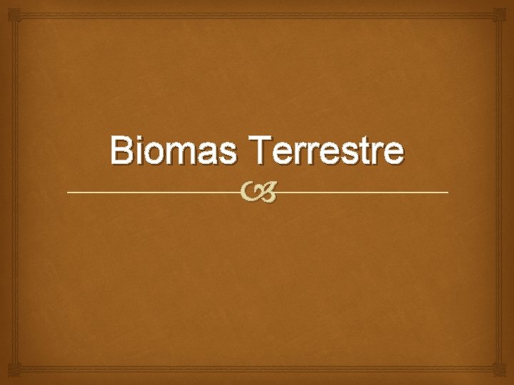 Biomas Terrestre Nas paisagens naturais o que mais