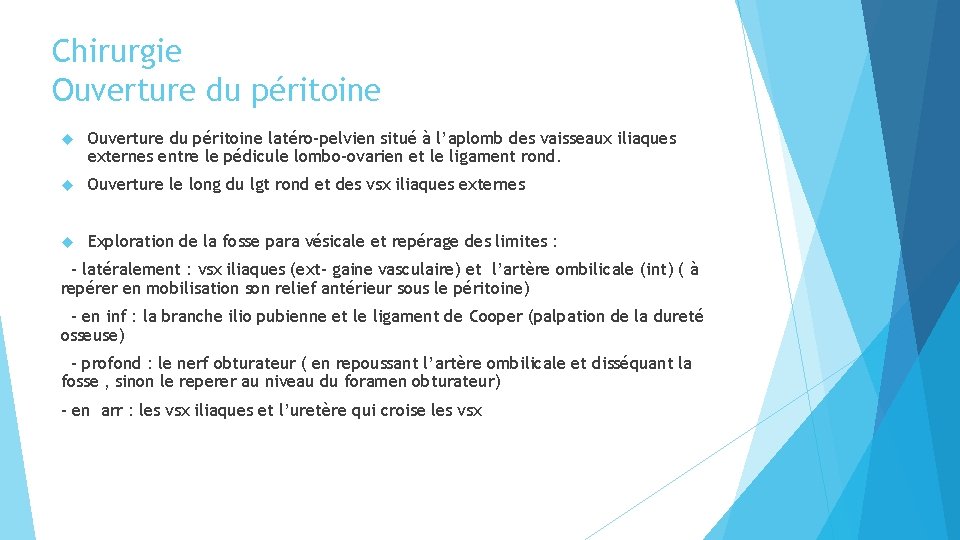 Curage pelvien 3 groupes ganglionnaires ganglions inter iliaques