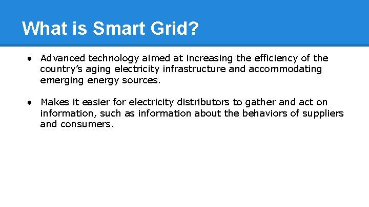 What is Smart GridMetering for electric distribution Should
