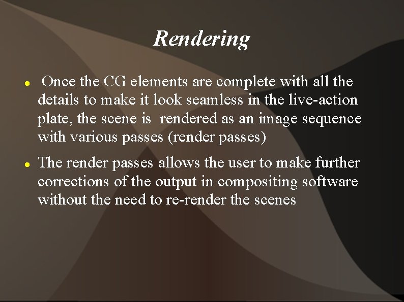 Integration Of CG LiveAction For Cinematic Visual Effects