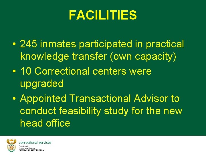 Building a caring correctional system that truly belongs