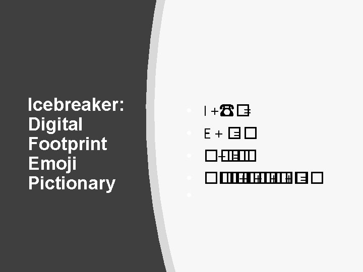 Digital Footprint Emoji Pictionary I IPhone E Email