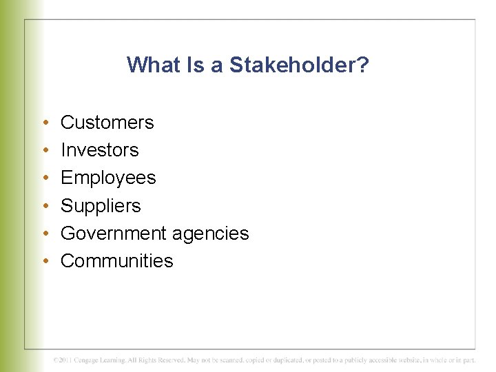 CHAPTER 2 Stakeholder Relationships Social Responsibility and Corporate