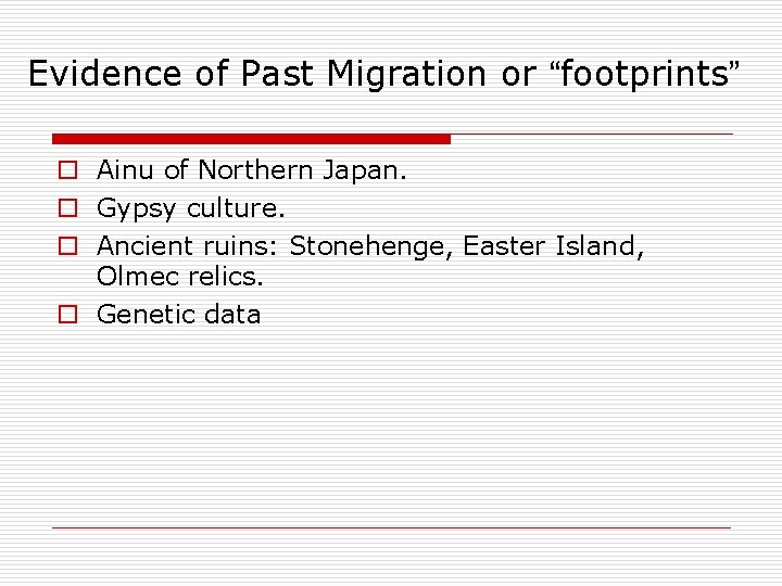Migration The Vocabulary It is a fundamental human
