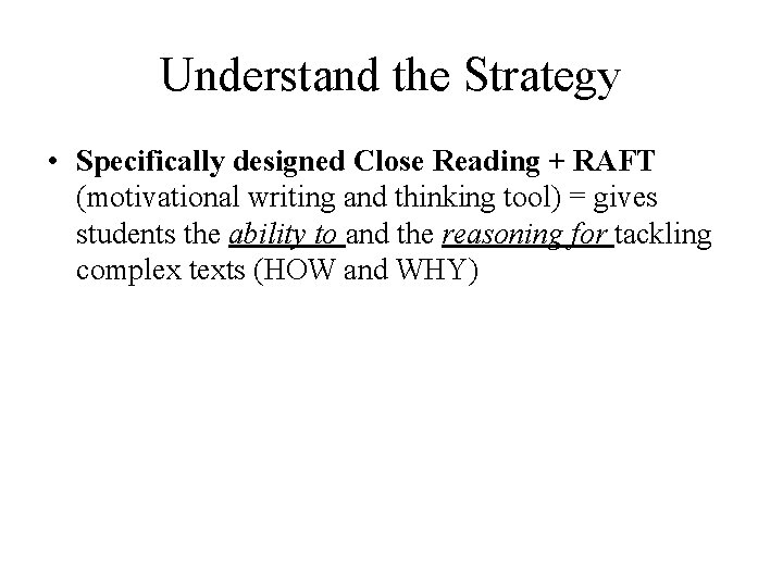 Building Literacy Capacity for all students across curriculum