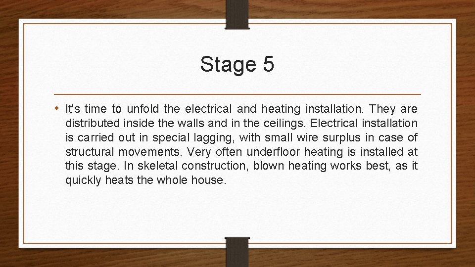 Installation of the house structure stages of assembling