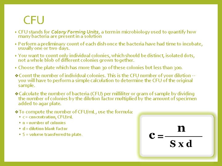 PAG 7 2 Dilution plating to determine microbial