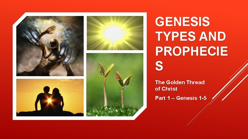 GENESIS TYPES AND PROPHECIE S The Golden Thread