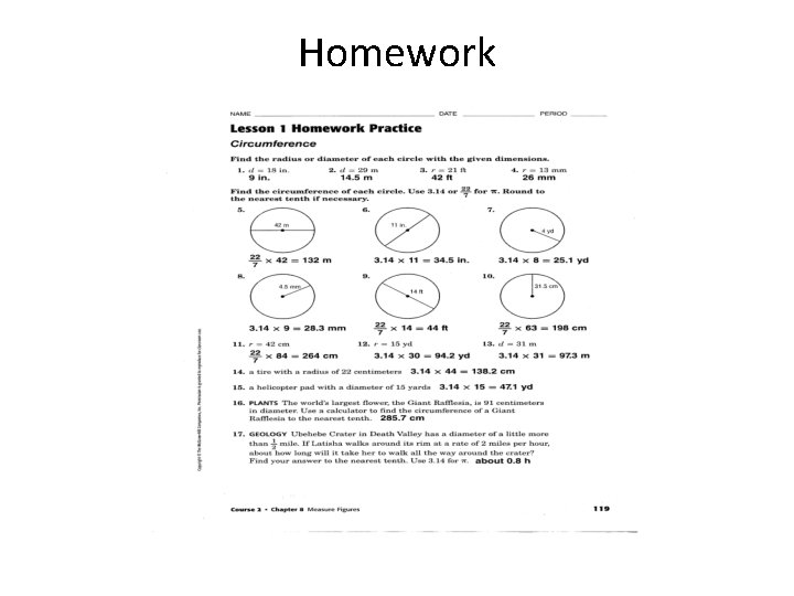 Unit 4 B Measure Figures Lesson 1 Circumference