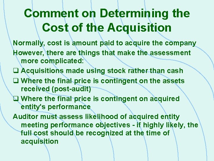 Chapter 14 Audit of Acquisitions Related Equity Transactions