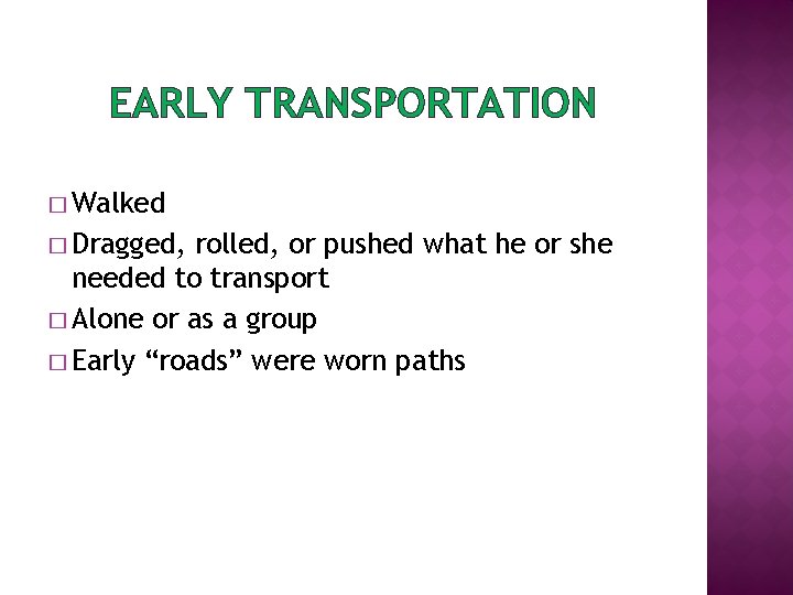 REVIEW WHAT IS PUBLIC TRANSPORTATION Shared passenger transport