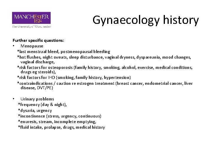 Overview of OBGYN December 2016 Dr Alice Martha