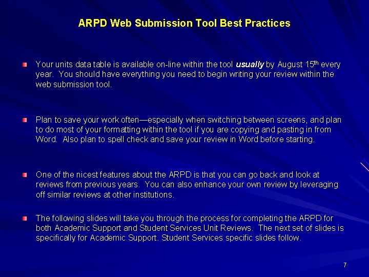 2014 ARPD Unit Review Process ARPD Process Rev