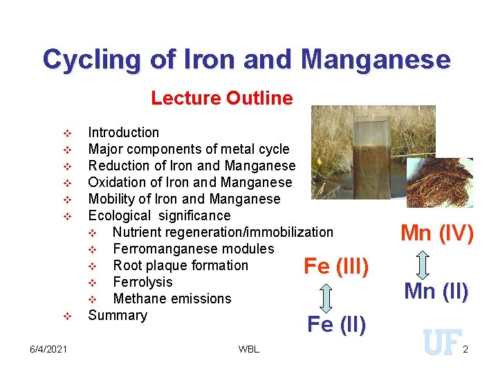 Institute of Food and Agricultural Sciences IFAS Biogeochemistry