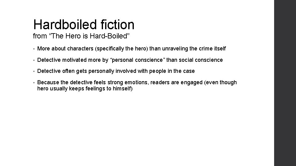 The Hardboiled Hero Hardboiled fiction Crime fiction Detective