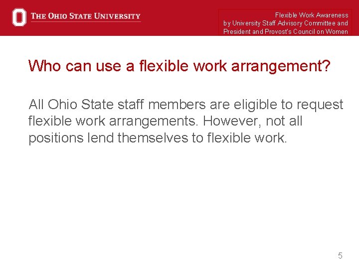 Flexible Work Awareness An overview prepared jointly by