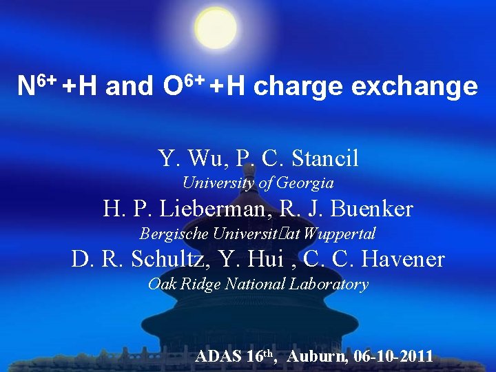 N 6 H and O 6 H charge