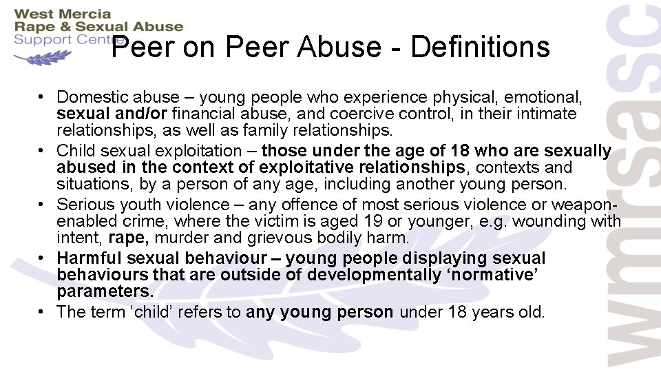 Peer on Peer Abuse Harmful Sexualised Behaviour July