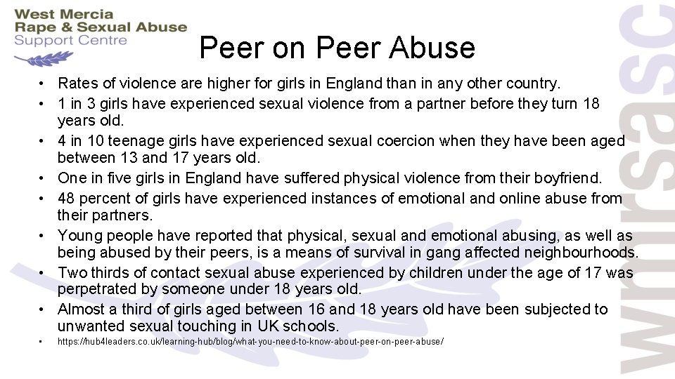 Peer on Peer Abuse Harmful Sexualised Behaviour July