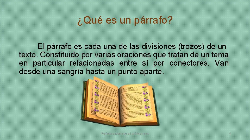 Lenguaje y Comunicacin El Prrafo Objetivo Escribir textos