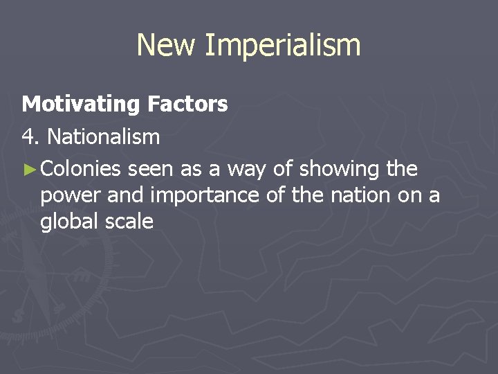 Chapter 25 New Imperialism New Imperialism In 1880s