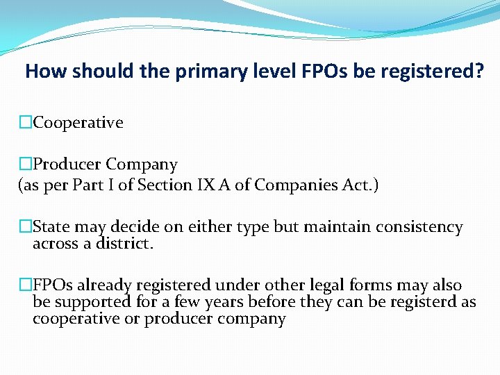 Role of FPOs in Doubling Farmers Income The