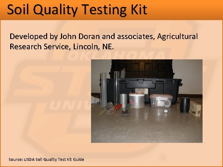 Title Simple Field Tests to Assess Soil Quality
