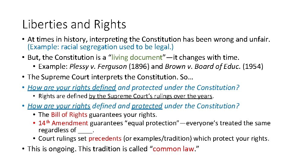 The Bill of Rights and Civil Liberties Unit