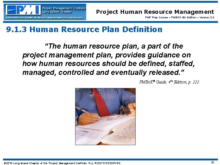 Project Human Resource Management PMP Prep Course PMBOK