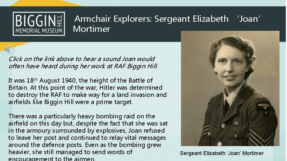Armchair Explorers Sergeant Elizabeth Joan Mor Here are