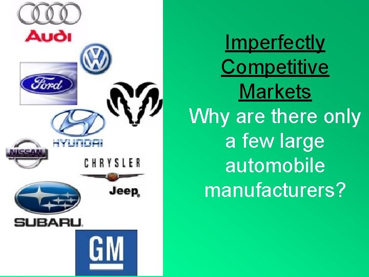 Chapter 7 Market Structures Comparison of Market Structures