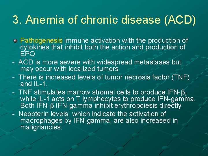 Management of anemia in cancer patients By Alfred