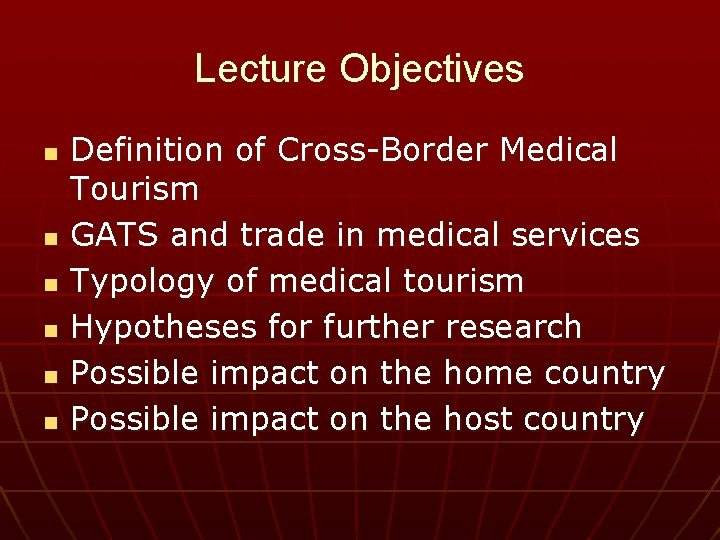 CrossBorder Medical Tourism A Typology and Implications for