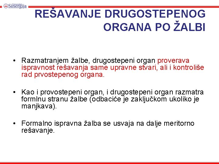 DRUGOSTEPENI UPRAVNI POSTUPAK Prof dr iur Marija Kosti