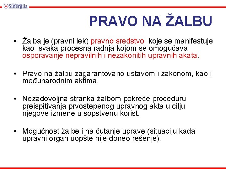 DRUGOSTEPENI UPRAVNI POSTUPAK Prof dr iur Marija Kosti