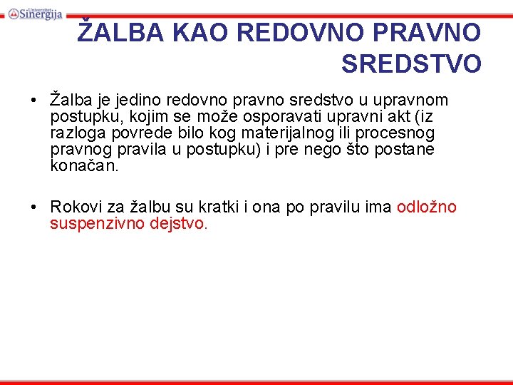 DRUGOSTEPENI UPRAVNI POSTUPAK Prof dr iur Marija Kosti