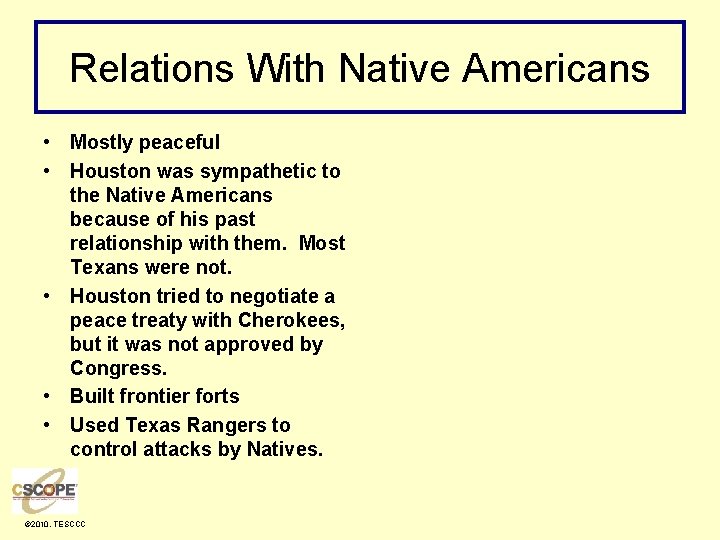 Issues Faced By the Republic of Texas 1836