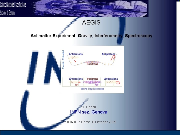 AEGIS Antimatter Experiment Gravity Interferometry Spectroscopy C Canali