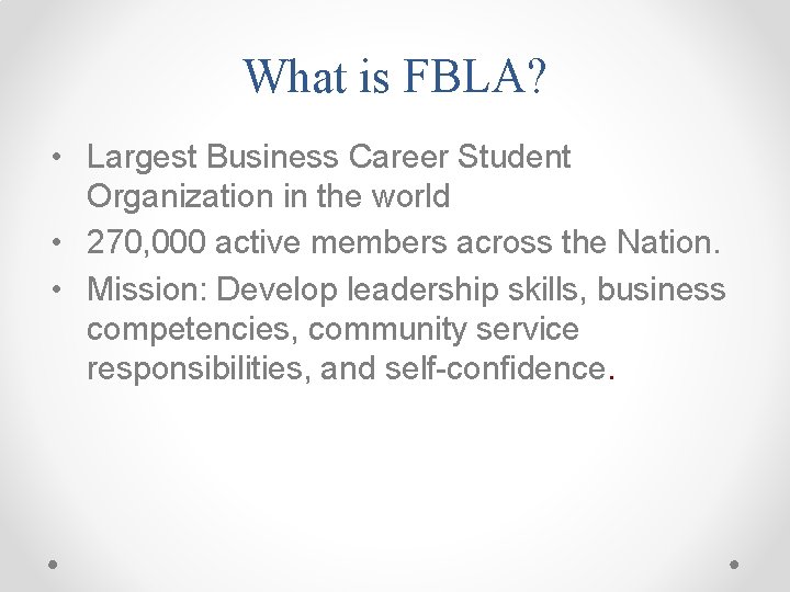What is FBLA Largest Business Career Student Organization