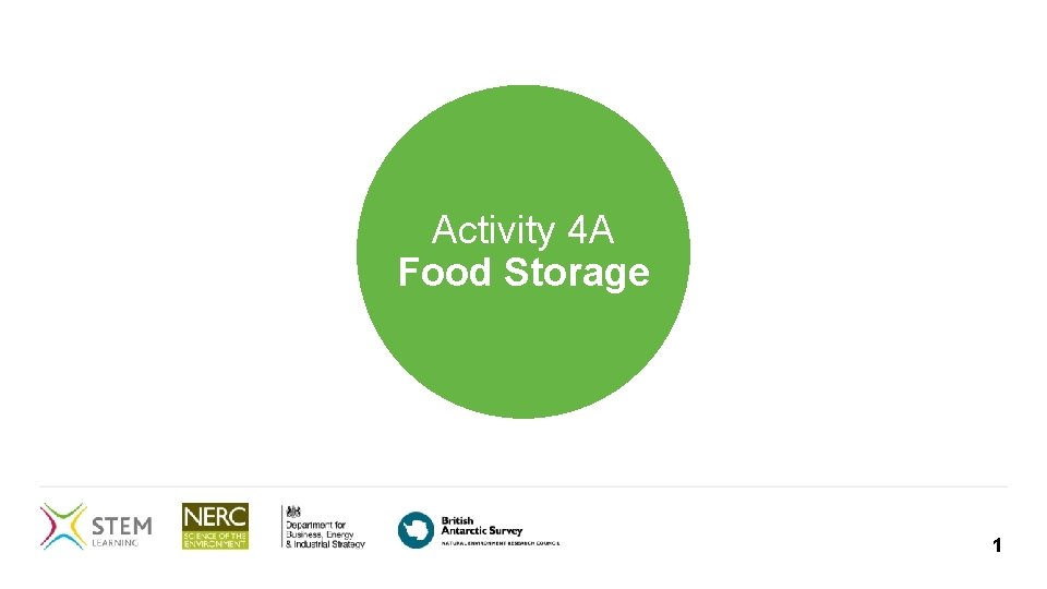 Activity 4 A Food Storage 1 Meet the