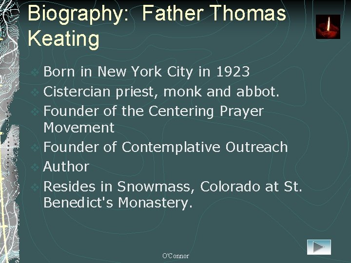 And Father Thomas Keating By Erin OConnor OConnor