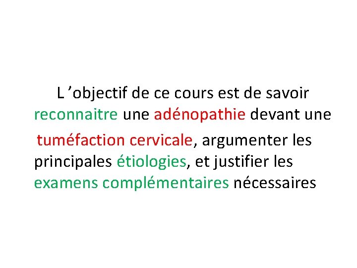 Adnopathies cervicales Dr ARAB Service ORL CHU Bejaia