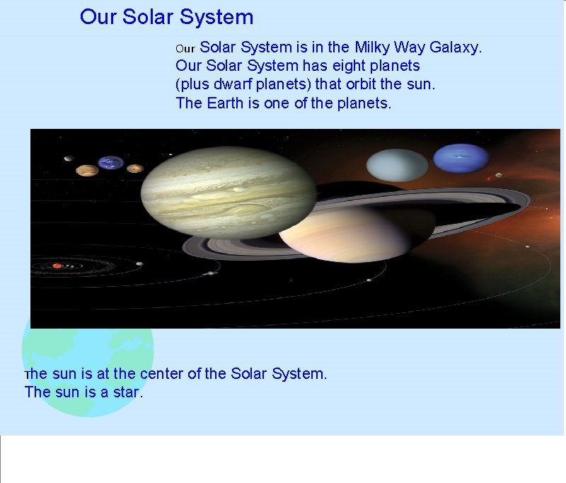 Our Solar System is in the Milky Way