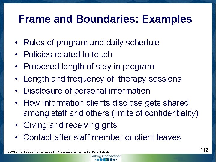 Risking Connection 3 Day Basic Training Day 2