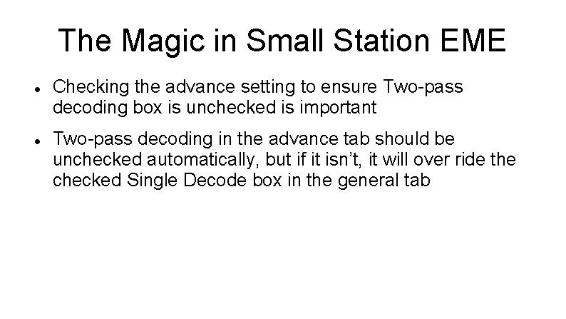 The Magic in Small Station EME Moon Bounce